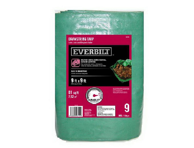 73% off Everbilt 9 ft. x 9 ft. Drawstring Tarp, $5 + Free Shipping